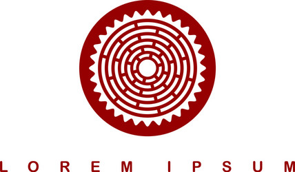 Round circle native tribe sign symbol logo Vector Image