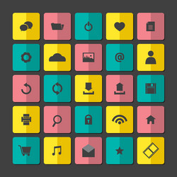 Modern flat design website icons set Royalty Free Vector