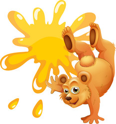 A turtle at the bottom of an empty template Vector Image