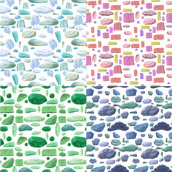 Cartoon colorful stones set Royalty Free Vector Image