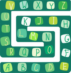 Tile alphabet for puzzle word game Royalty Free Vector Image
