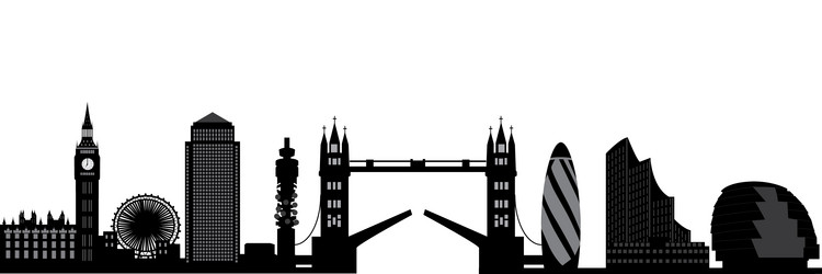 London skyline england city Royalty Free Vector Image