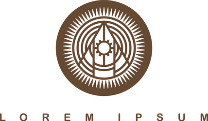 Round circle native tribe sign symbol logo Vector Image