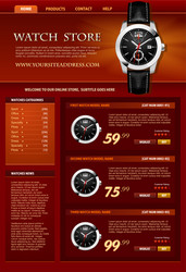 Watch store business card Royalty Free Vector Image