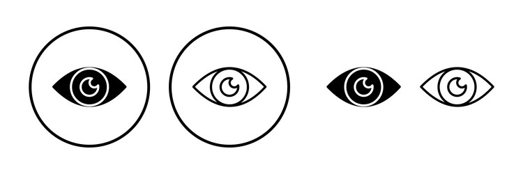 Eye icon look and vision icon icon Royalty Free Vector Image