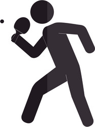 Ping pong player avatar Royalty Free Vector Image