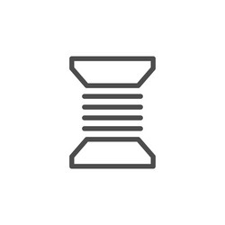 Sewing spool line outline icon Royalty Free Vector Image
