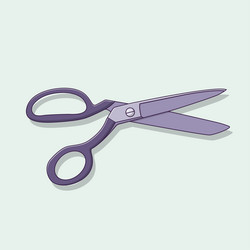 Scissors icon shearing tool cutter flat cartoon Vector Image