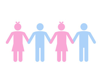 Parents and child home symbol Royalty Free Vector Image
