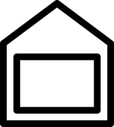 Home sign symbol of house outline modern design Vector Image