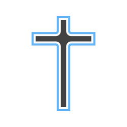 Latin cross icon image Royalty Free Vector Image