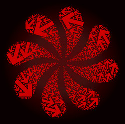 Move arrow ccw icon curl explosion Royalty Free Vector Image