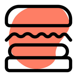 Veg burger with crispy patty Royalty Free Vector Image