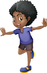 Three african american kids Royalty Free Vector Image