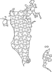 Bahrain map country from futuristic concentric Vector Image