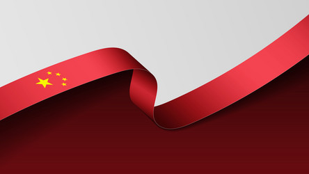 China ribbon flag background Royalty Free Vector Image