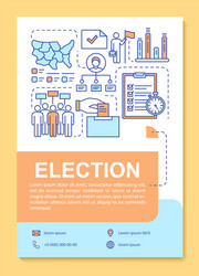Referendum brochure template layout holding Vector Image