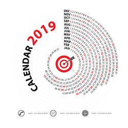 Round calendar planner for 2023 template Vector Image
