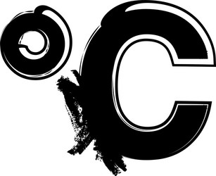 Abstract colorful celsius symbol Royalty Free Vector Image