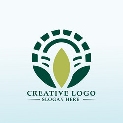 Cannabis jump start program logo design Royalty Free Vector