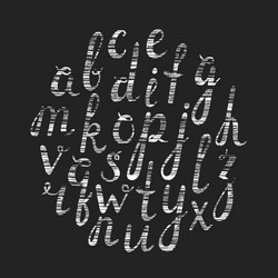 Hand made script font in vintage victorian style Vector Image