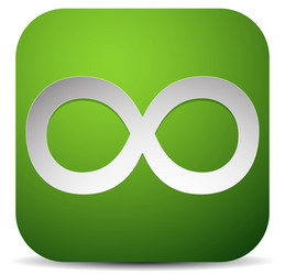 Infinity symbol eeverlasting infinite or cycle Vector Image