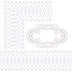 Classic guilloche elements Royalty Free Vector Image