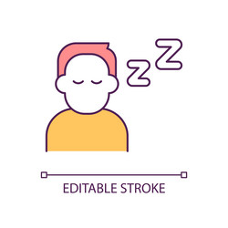 Sleep linear icon Royalty Free Vector Image - VectorStock