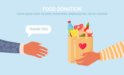 Concept charity and donation give share Royalty Free Vector