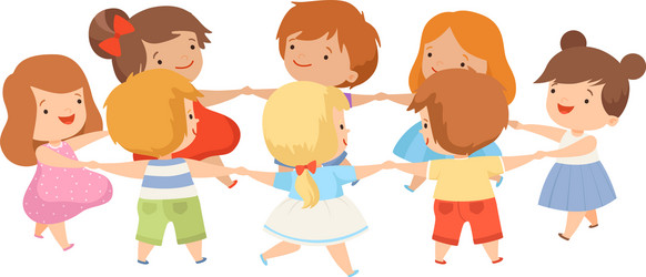 Circle Dance Dancing Kids Vector Images (over 250)