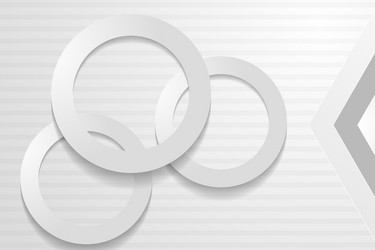 Modern silver backgrounds 3d circle papercut Vector Image