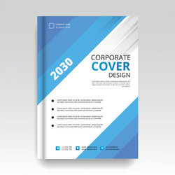 Annual report cover page design Royalty Free Vector Image
