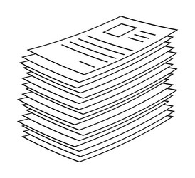 Stack of paper icon in isometry image for website Vector Image