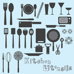 Kitchen utensils seamless Royalty Free Vector Image