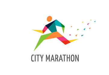 Run icon symbol marathon poster and logo Vector Image