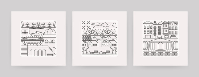 Simple City Landscape Vector Images (over 6,100)