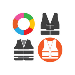 Life vest icon logo Royalty Free Vector Image - VectorStock