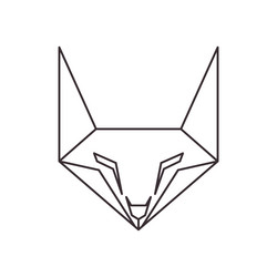 Orange fox face icon logo Royalty Free Vector Image