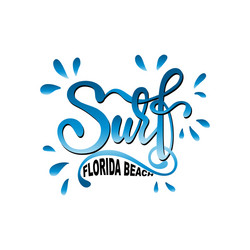 Surf lettering logo in graffiti style Royalty Free Vector