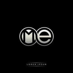 Me logo letter initial designs template Royalty Free Vector