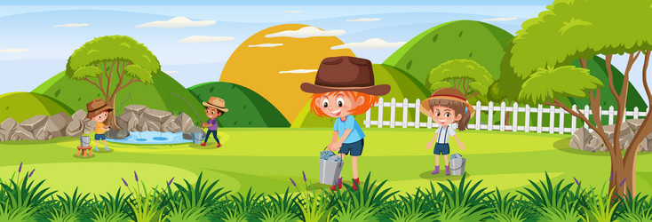 Farmer Kids Vector Images (over 4,200)