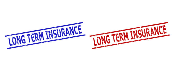 Round grunge long term insurance stamp seal Vector Image