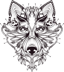 Dog head abstract Royalty Free Vector Image - VectorStock