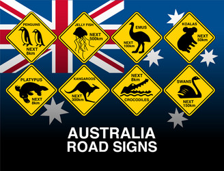 Australian roadsigns Royalty Free Vector Image