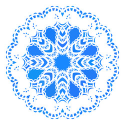 Blue round pattern circular ornament design Vector Image