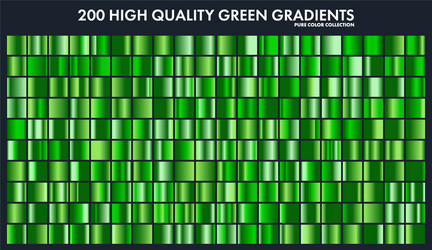 Green chrome gradient setpatterntemplatenature Vector Image