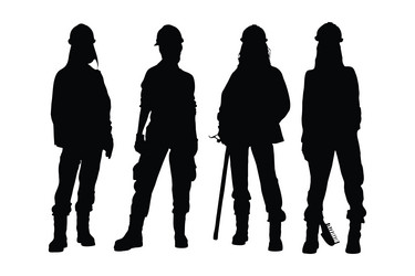 Mason women with anonymous faces female Royalty Free Vector