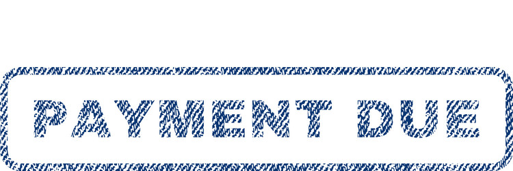 Payment due rubber stamp Royalty Free Vector Image