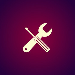 Repair service symbol tools singn Royalty Free Vector Image