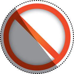 Forbidden sign cross Royalty Free Vector Image